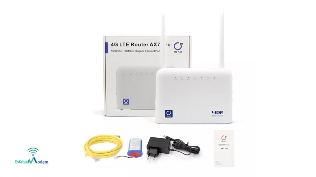 مودم سیم کارت خور ۳G/4G اولاکس مدل AX7 PRO - فروشگاه اینترنتی اصفهان مودم
